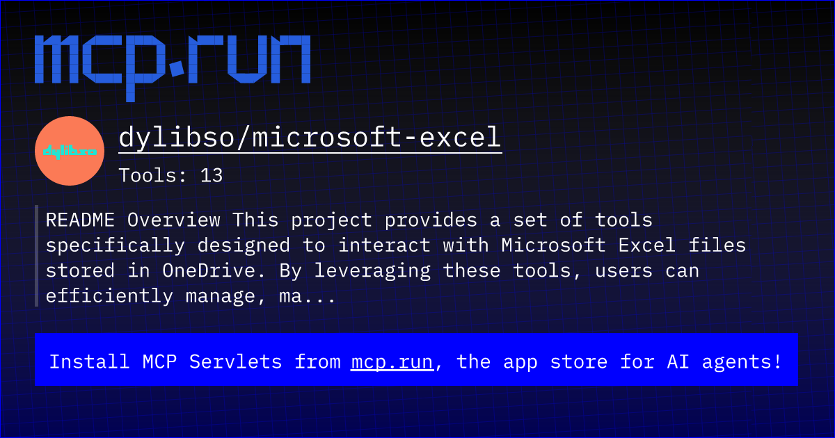 dylibso/microsoft-excel MCP Server | mcp.run